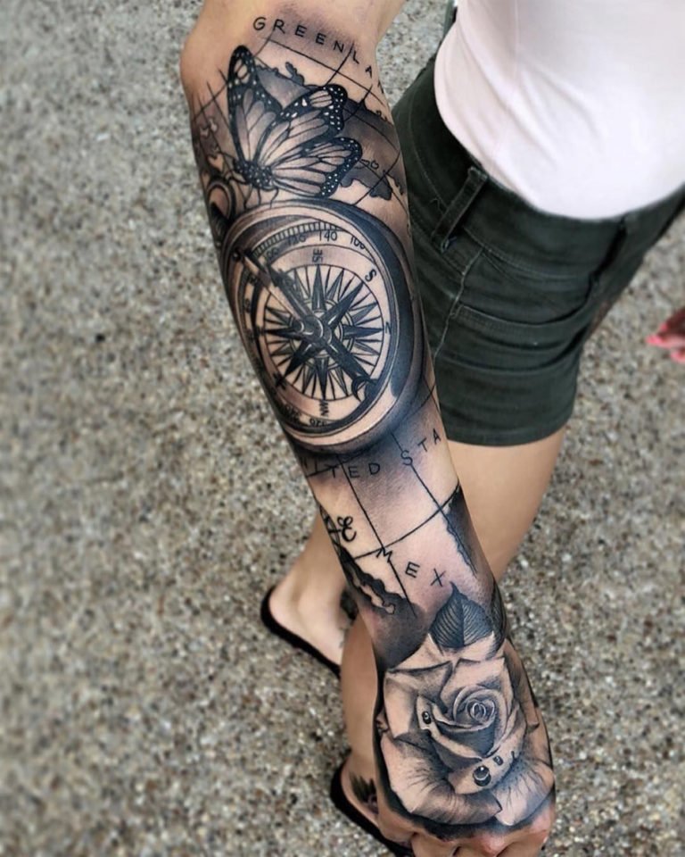 Compass Tattoo Designs - 25 Ideas - Top Beauty Magazines
