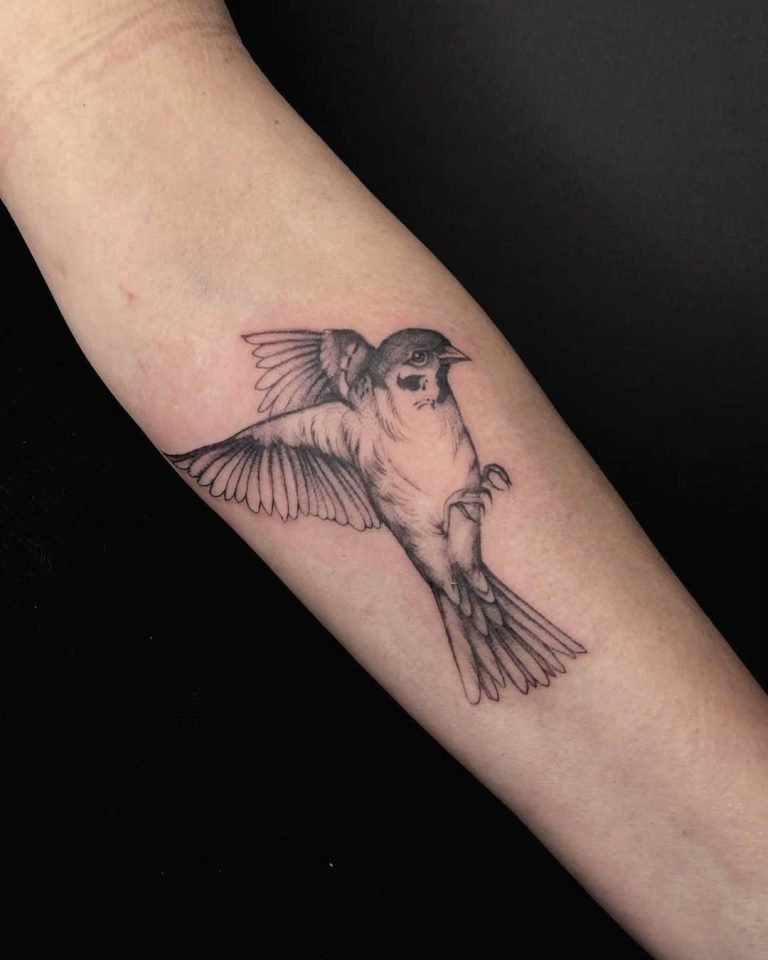 Sparrow Tattoo -30 Latest Designs 20203 - Top Beauty Magazines